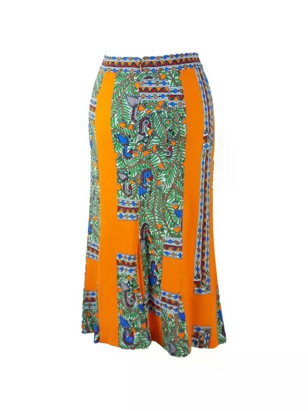Tory Burch Geometric-print Midi Skirt