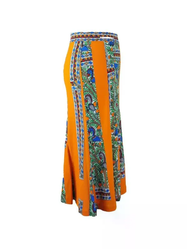 Tory Burch Geometric-print Midi Skirt