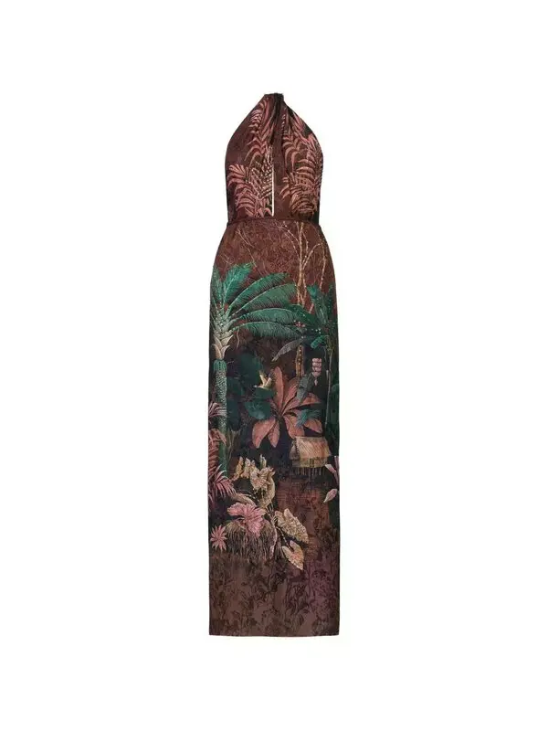 Johanna Ortiz Wild Horizons Floral-pattern Maxi Dress - Brown