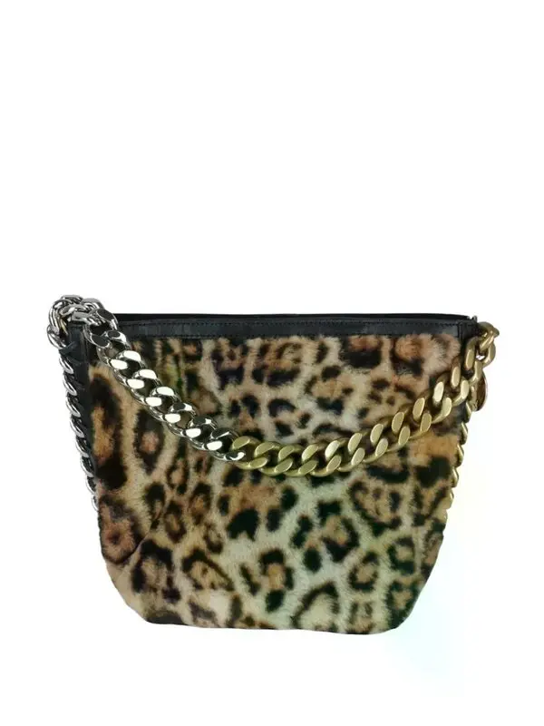 Stella McCartney Frayme Leopard-print Bucket Bag - Brown