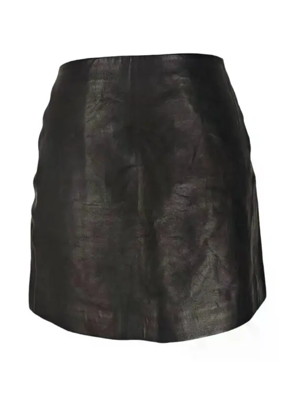 Sézane Leather Mini Skirt - Black
