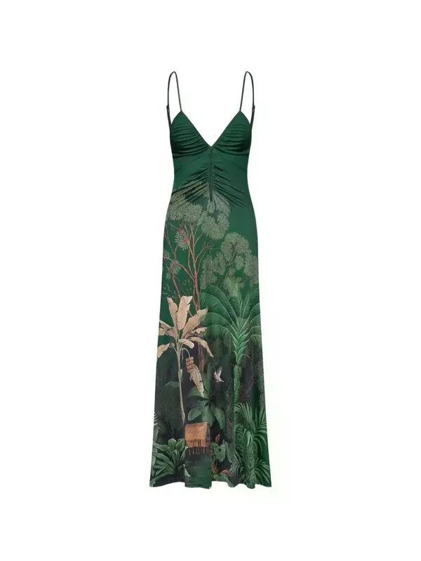 Johanna Ortiz Nuestra Tierra Floral-pattern Midi Dress - Green