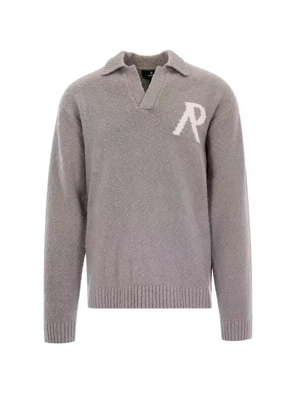 REPRESENT Polo-collar Sweater - Grey