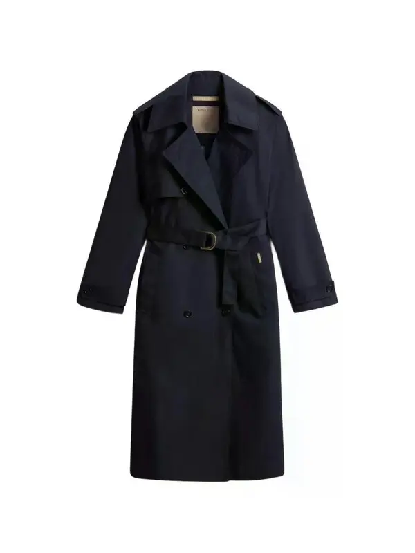 Woolrich Double-breasted Belted Trench Coat - Blue