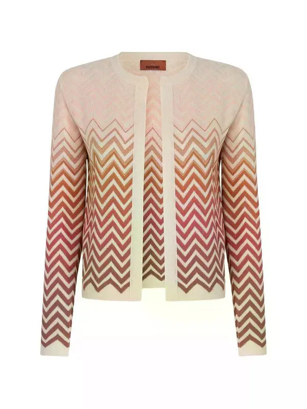 Missoni Chevron-pattern Cardigan - Neutrals