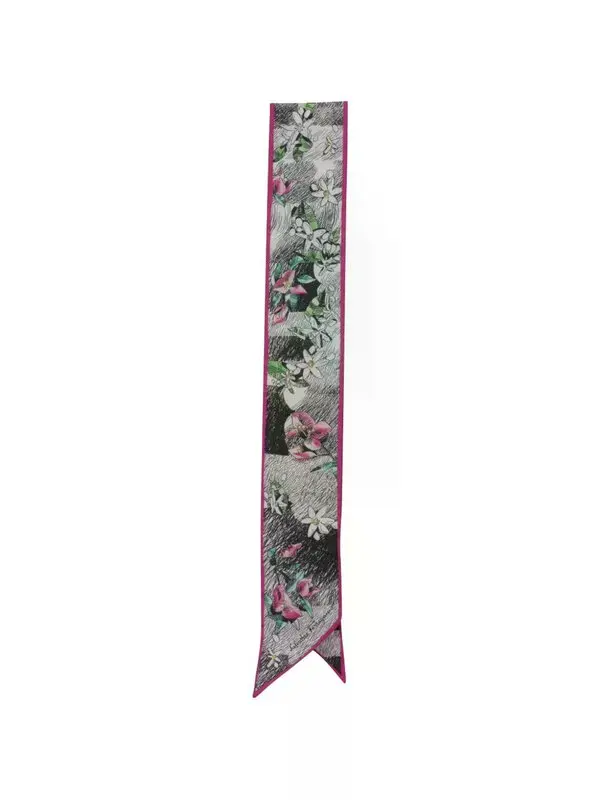 FERRAGAMO Floral-print Scarf - White
