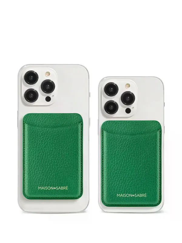 MAISON DE SABRE Leather Magsafe Wallet - Green