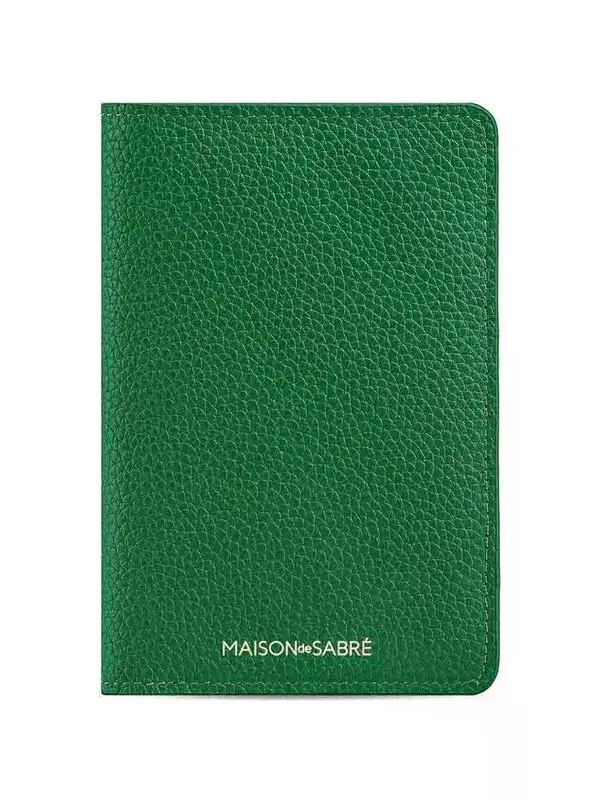 MAISON DE SABRE Leather Passport Holder - Green