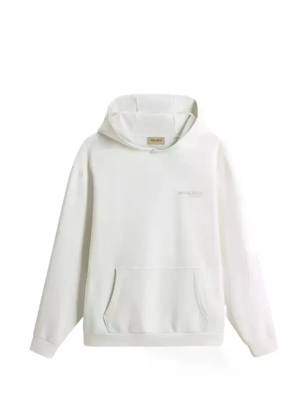 Woolrich Macro Logo Hoodie - White