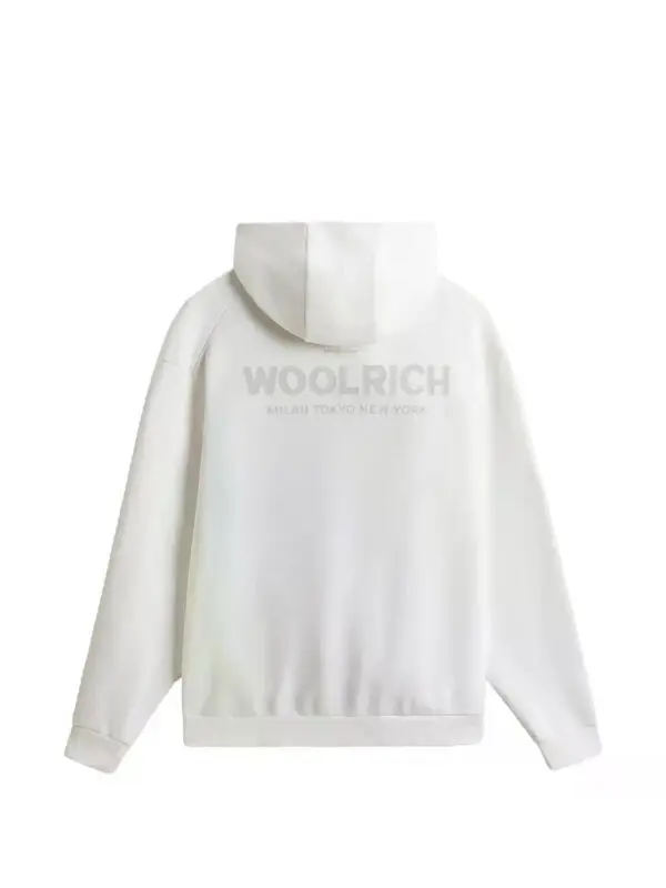 Woolrich Macro Logo Hoodie - White