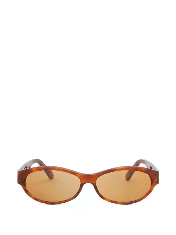 Marni Ozound Oval-lens Sunglasses - Brown