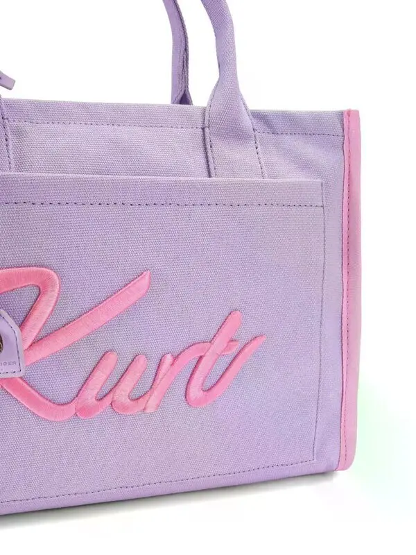 Kurt Geiger Logo-embroidered Tote Bag - Purple