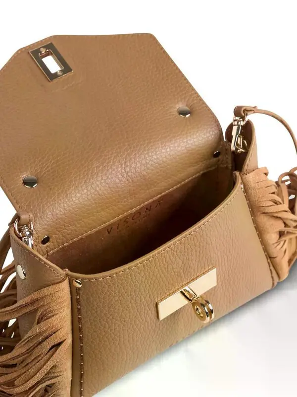 VISONA` Mini Quercia Top-handle Bag With Fringe