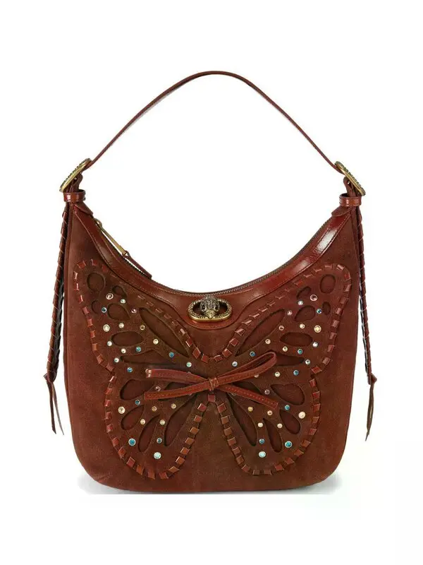 Kurt Geiger Chelsea Hobo Butterfly Shoulder Bag - Brown