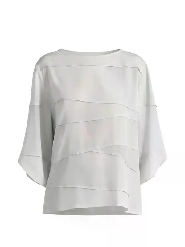 Liviana Conti Iris Short-sleeve Blouse - Grey