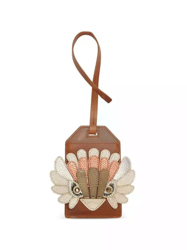 Kurt Geiger Eagle Leather Luggage Tag - Brown