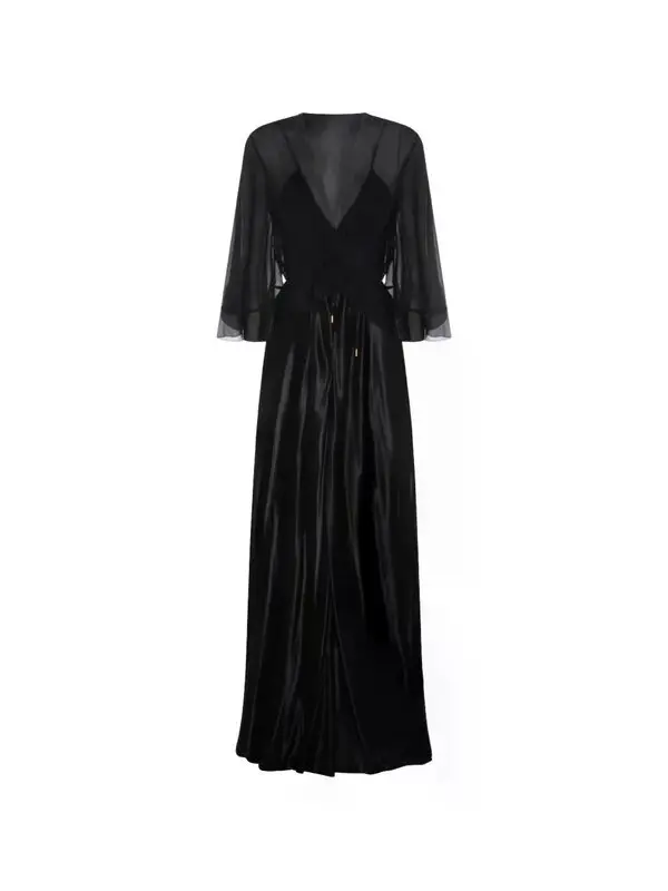 Alberta Ferretti V-neck Maxi Dress - Black