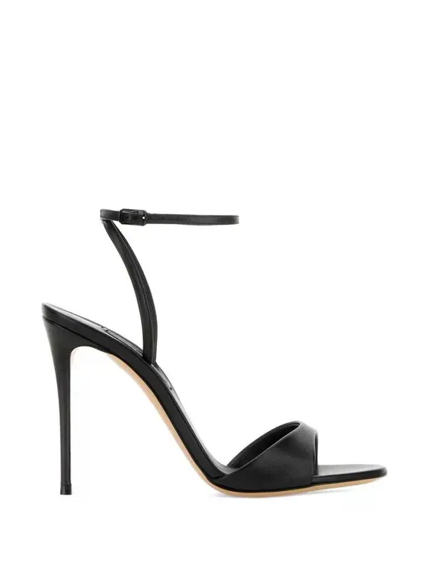 Casadei Minorca Leather Sandals - Black