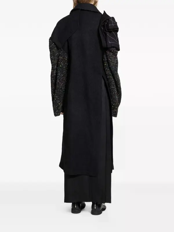 Yohji Yamamoto Double-layered Belted Wool Coat