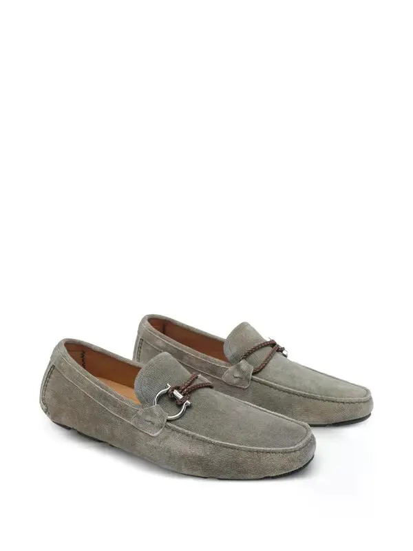 FERRAGAMO Gancini Square-toe Loafers