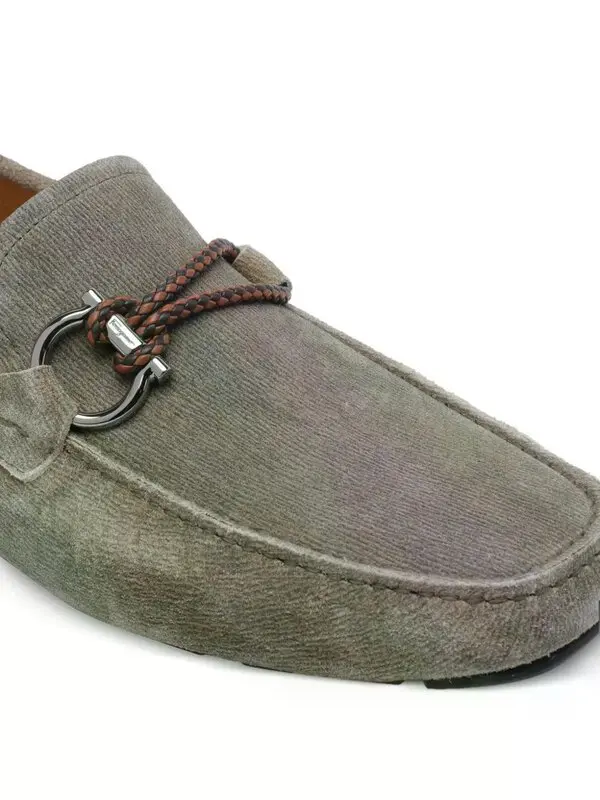 FERRAGAMO Gancini Square-toe Loafers