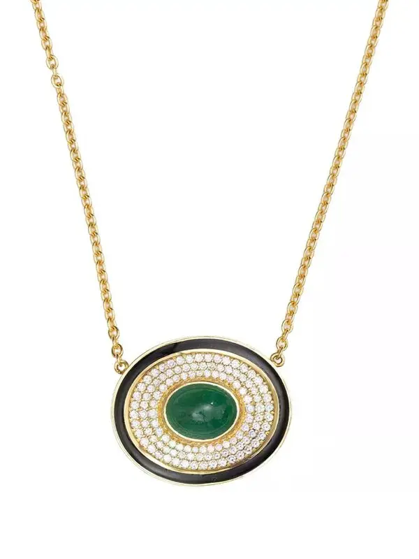 JENNA BLAKE Diamond Emerald Necklace