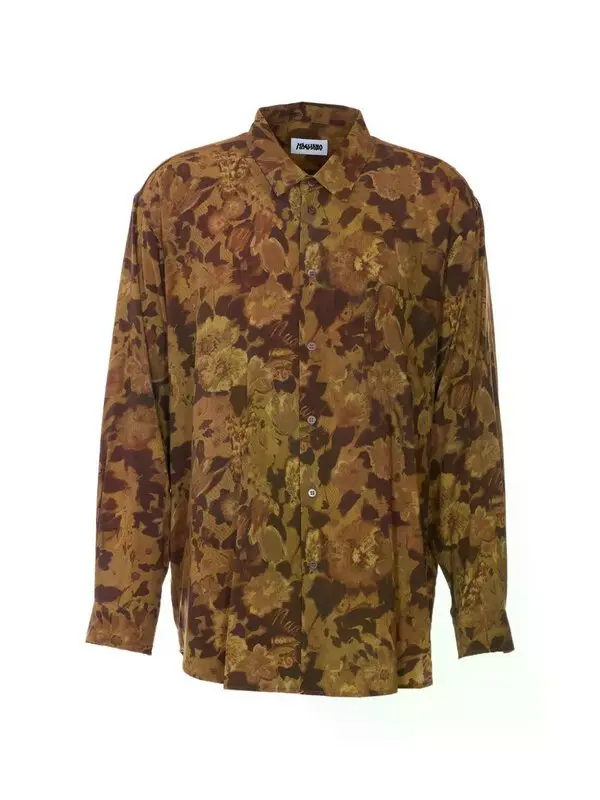 MAGLIANO Button Floral-print Shirt - Brown