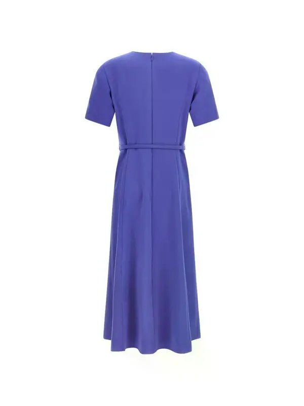 Carolina Herrera Draped Crewneck Dress - Blue