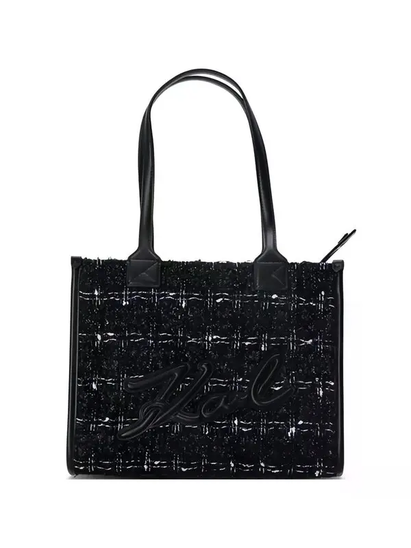 Karl Lagerfeld Logo-detail Tote Bag - Black