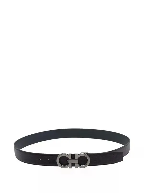 FERRAGAMO Gancini Reversible Belt - Blue