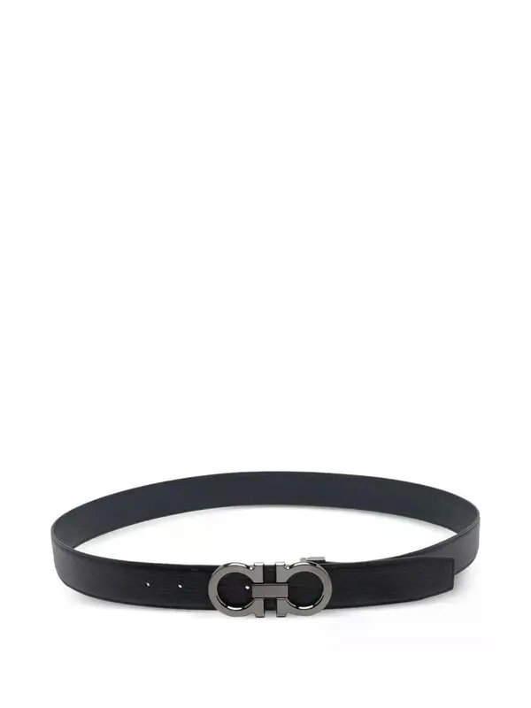 FERRAGAMO Gancini Reversible Belt - Blue