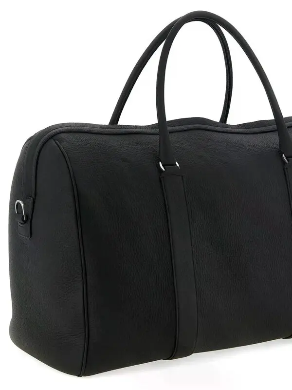 THE ROW Iowa Leather Travel Bag - Black