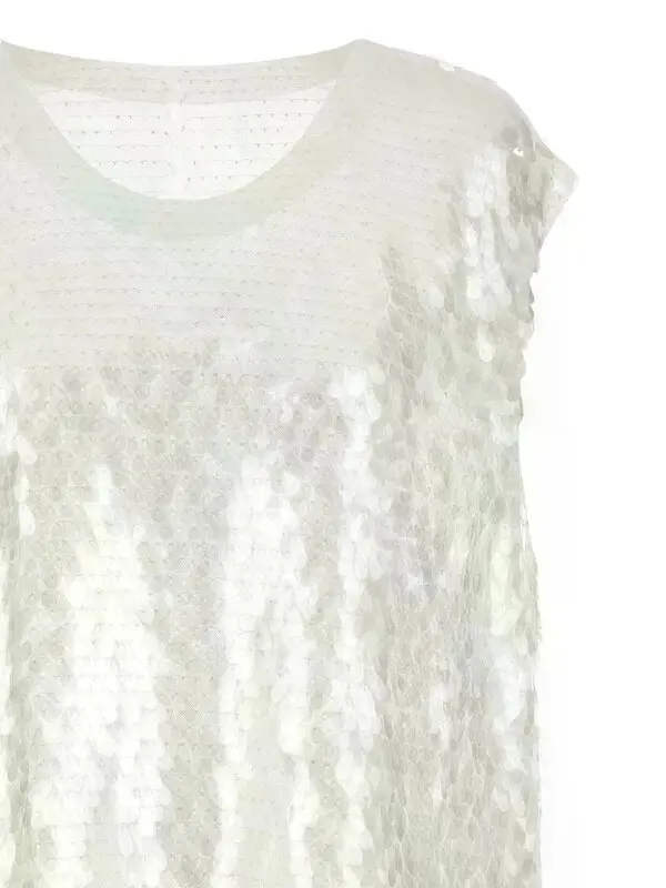Norma Kamali Boyfriend Sequin Top