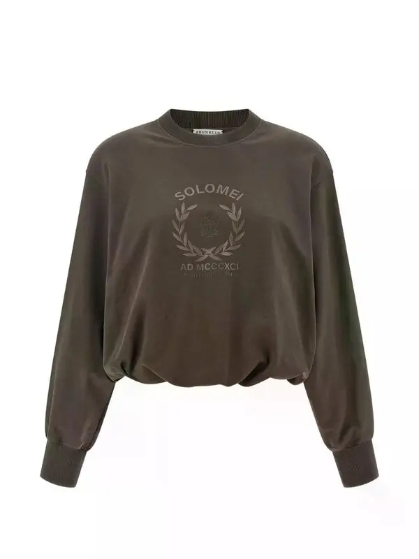Brunello Cucinelli Curled Sweatshirt - Brown