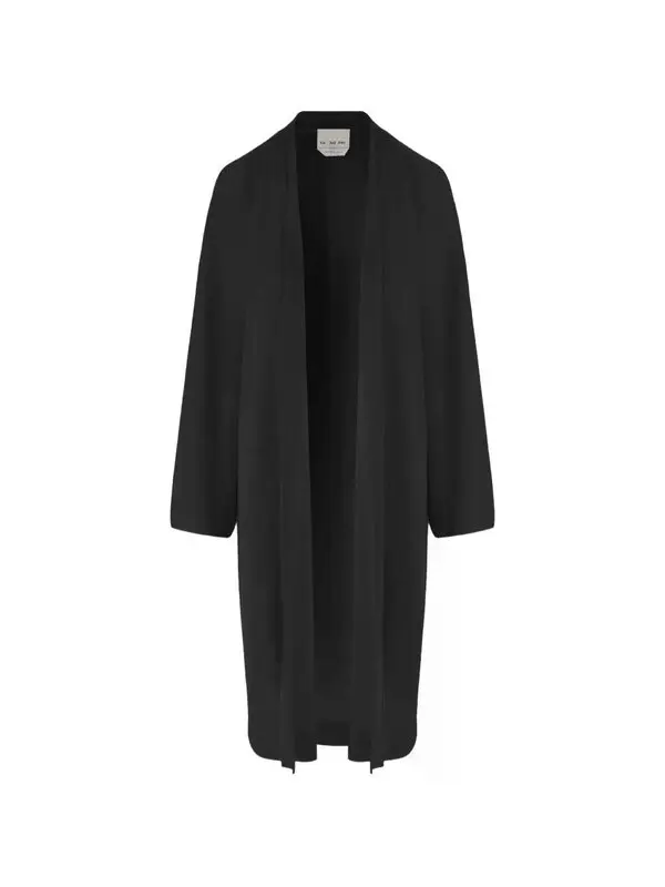 SA SU PHI Open-front Long-sleeve Coat - Black