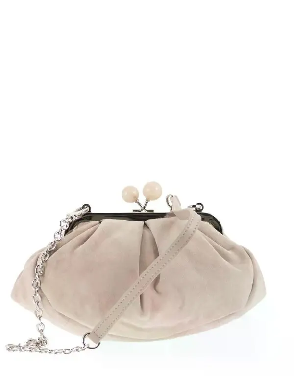 Max Mara Wkavalois Suede Clutch Bag - Neutrals