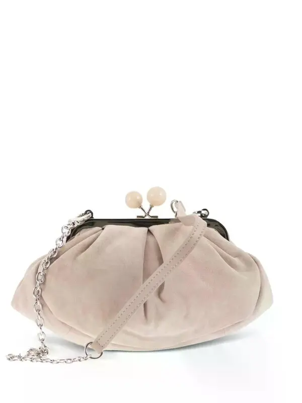 Max Mara Wkavalois Suede Clutch Bag - Neutrals