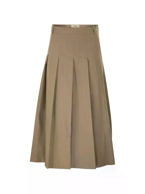 Max Mara Pleated A-line Skirt - Neutrals