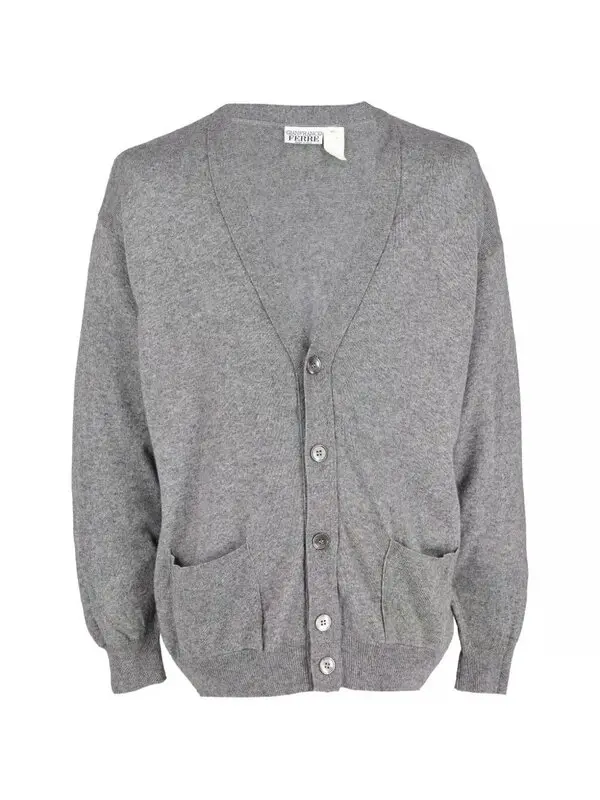 Gianfranco Ferre Fine-knit Cardigan - Grey