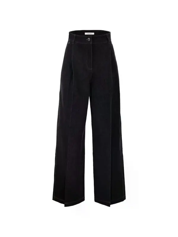 Max Mara Five-pockets Wide-leg Jeans - Black