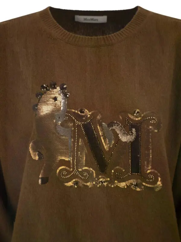 Max Mara Monogram Embroidered Sweater