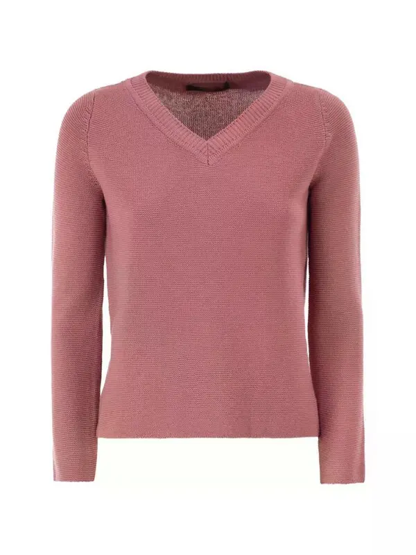 Max Mara Wkdago V-neck Cotton Sweater - Pink