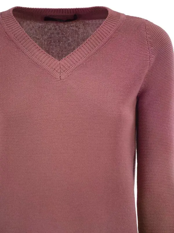 Max Mara V-neck Cotton Sweater - Pink