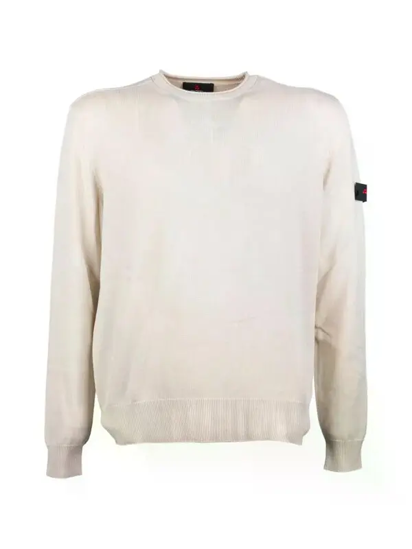 Peuterey Patch Knitted Jumper - White
