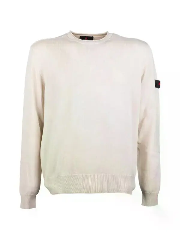 Peuterey Patch Knitted Jumper - White