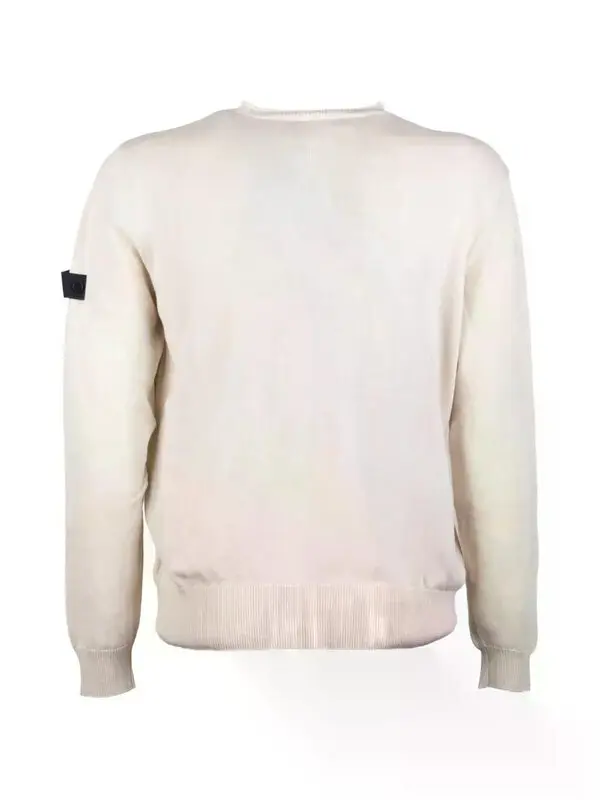 Peuterey Patch Knitted Jumper - White
