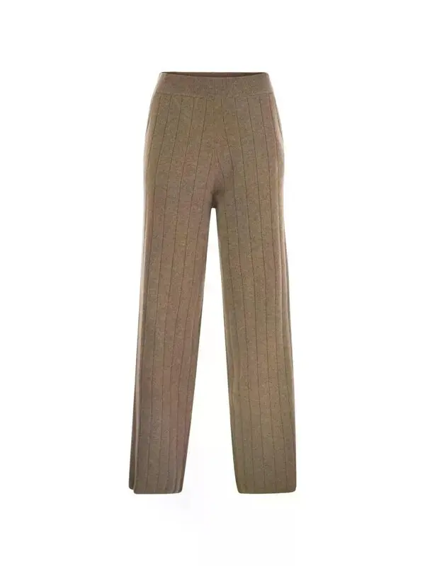 Max Mara Ribbed Wide-leg Jardin Track Pants - Neutrals
