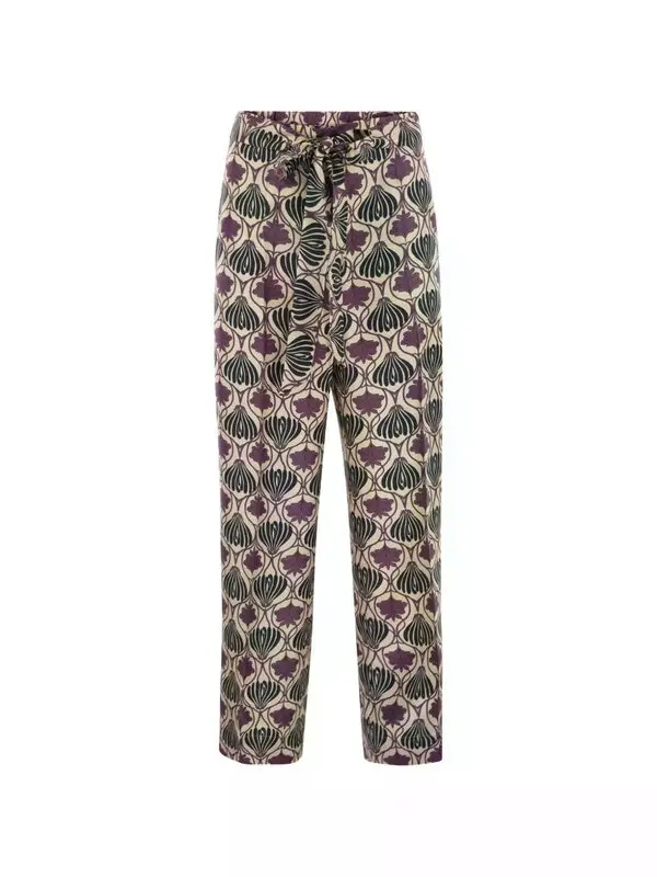 Max Mara Timec Flowing-fit High-waist Trousers - Purple
