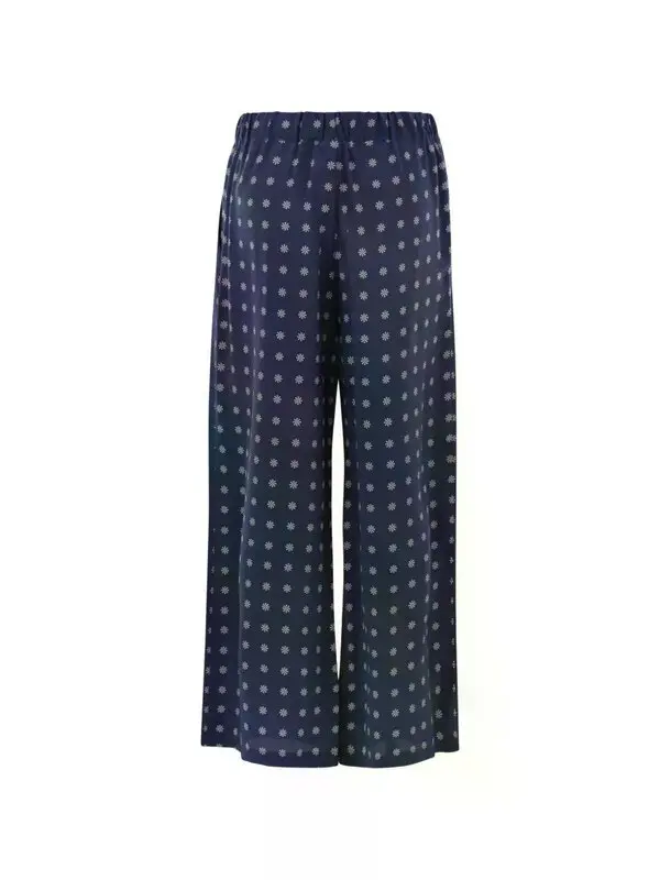 Max Mara Printed Elasticated Silk Trousers