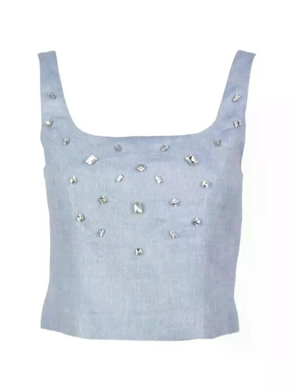 Marella Embellished Crop Top
